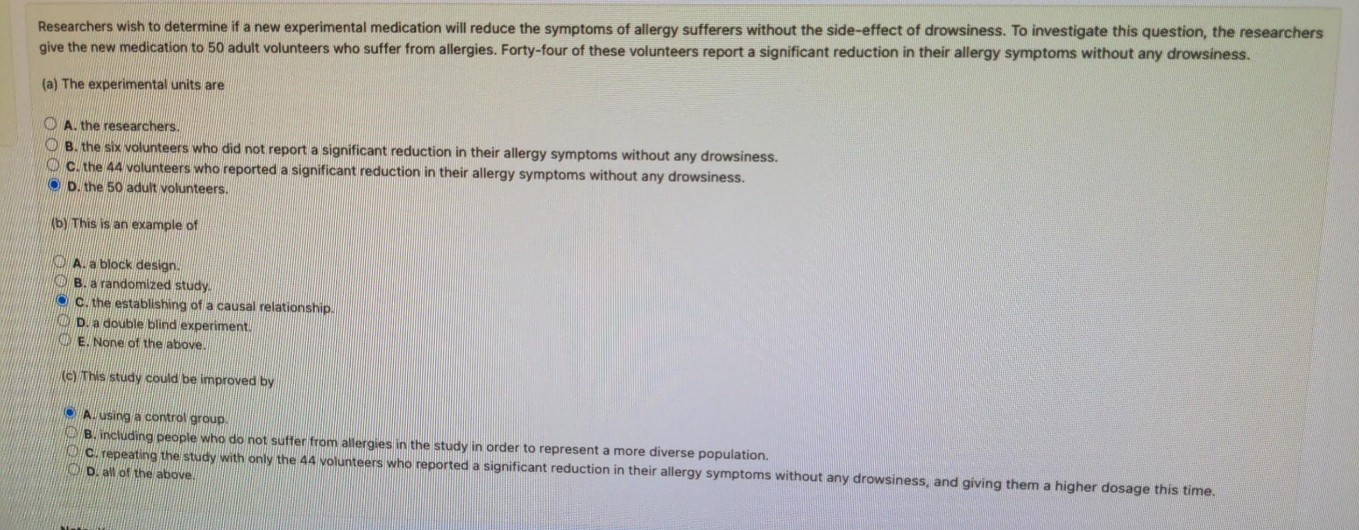 Solved Researchers wish to determine if a new experimental | Chegg.com