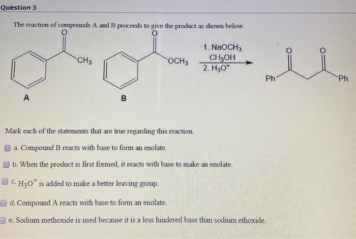 Solved Question 3 The reaction of compounds A and B proceeds | Chegg.com