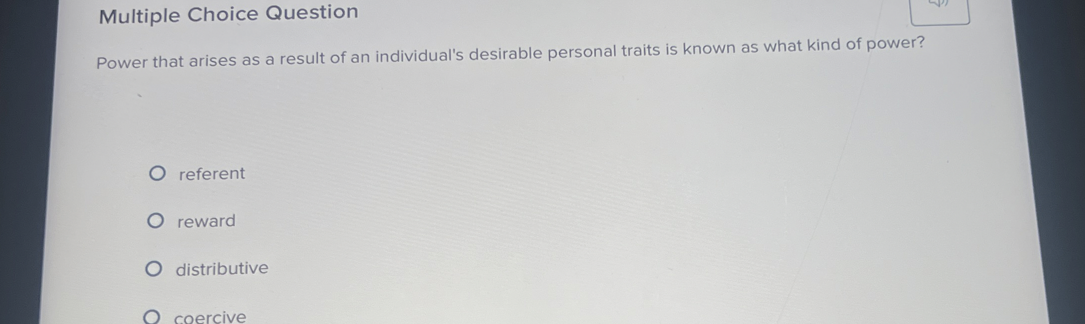 Solved Multiple Choice QuestionPower that arises as a result | Chegg.com