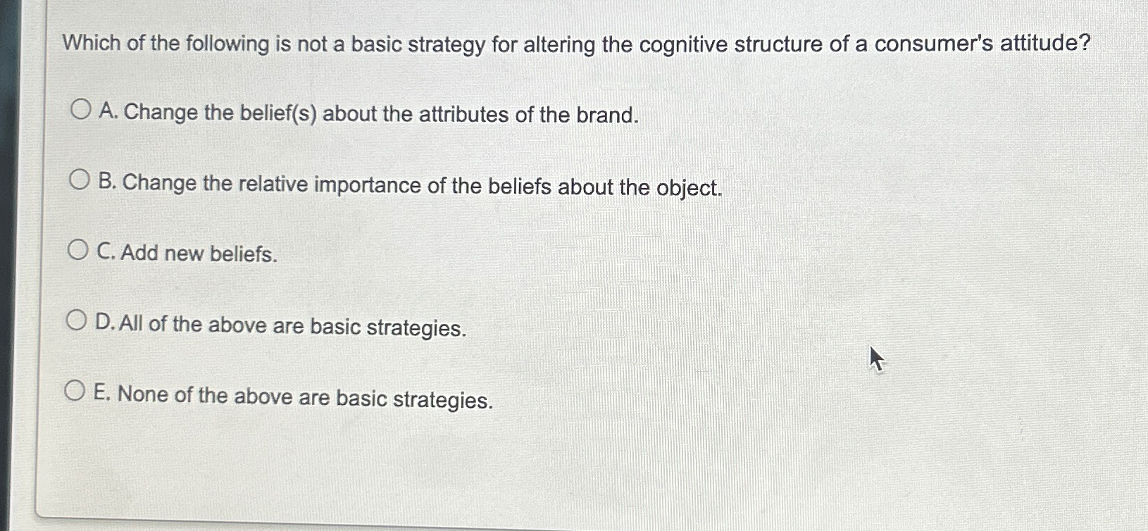 Solved Which of the following is not a basic strategy for | Chegg.com