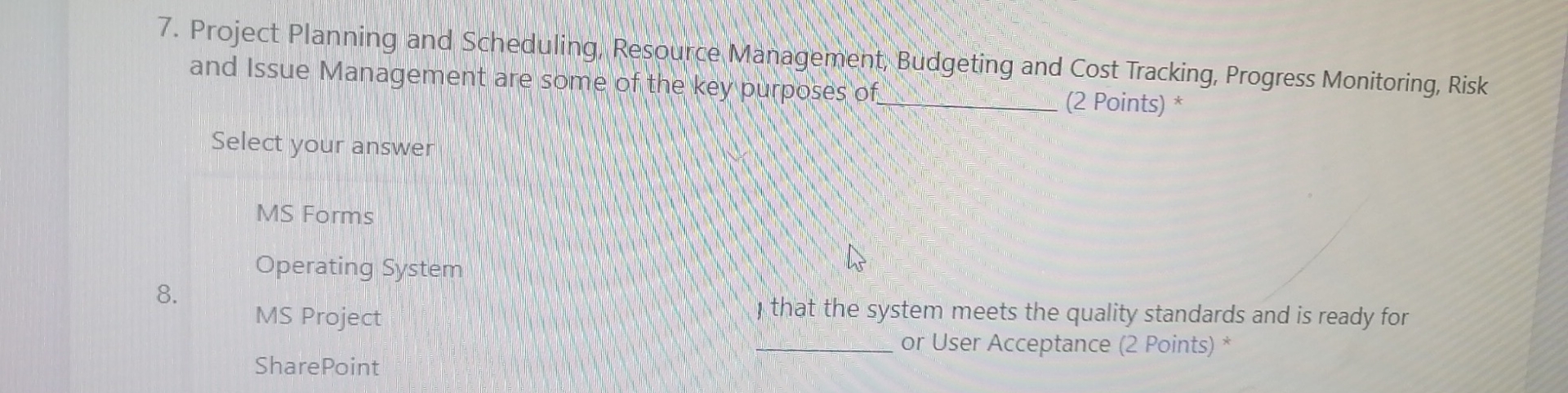 Solved Project Planning and Scheduling, Resource Management, | Chegg.com