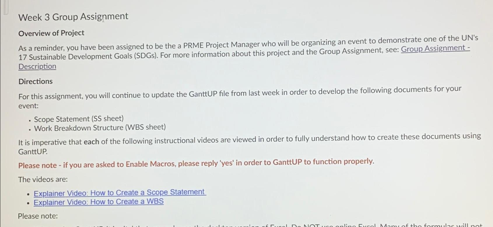 Solved Week 3 ﻿Group AssignmentOverview of ProjectAs a | Chegg.com