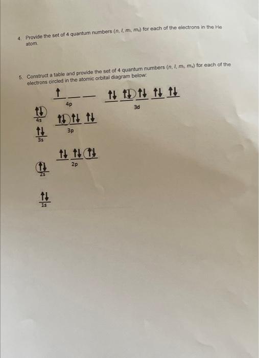 Solved Quantum Numbers 1. What are the allowed values | Chegg.com