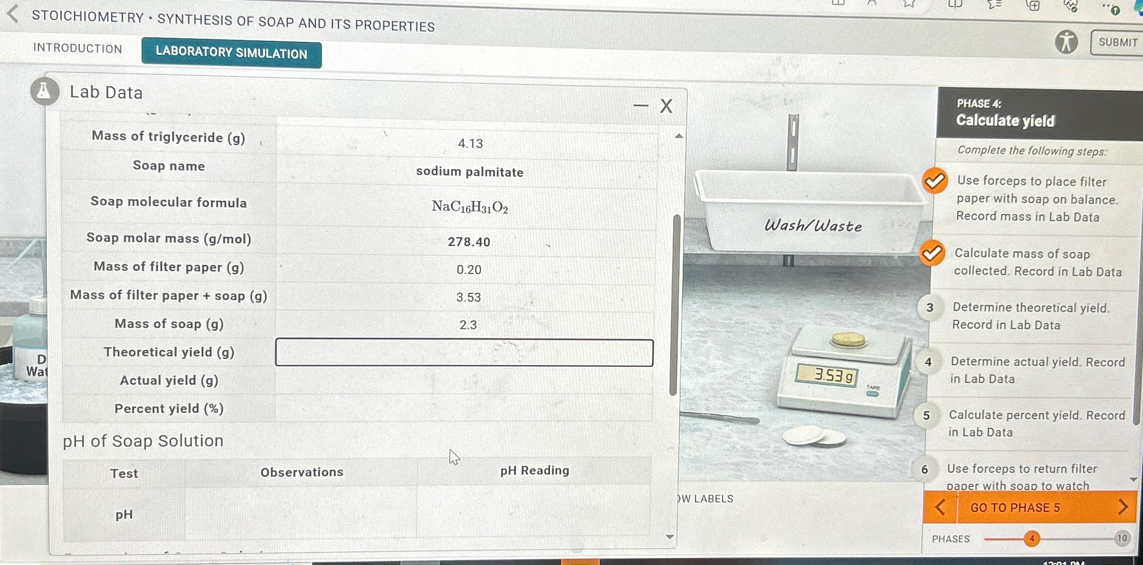 Solved STOICHIOMETRY * ﻿SYNTHESIS OF SOAP AND ITS | Chegg.com
