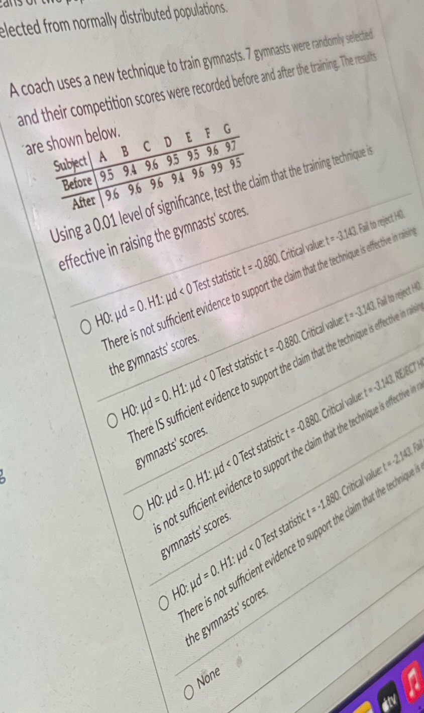 elected from normally distributed populations. and | Chegg.com