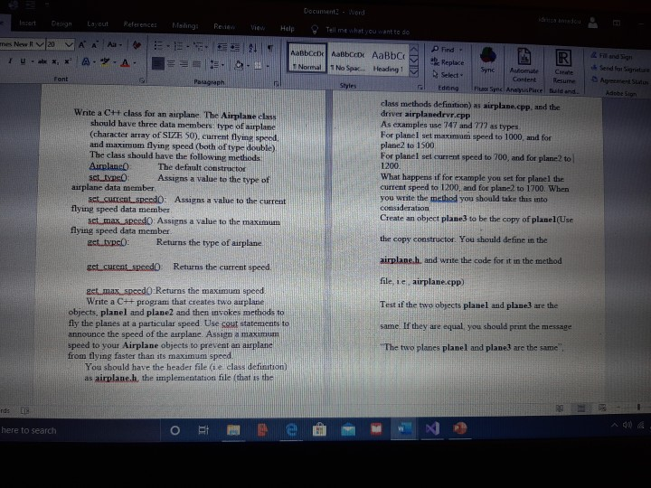 Solved Documents - Word Insert Layout References Mailings Pe | Chegg.com