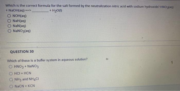 Solved Which is the correct formula for the salt formed by | Chegg.com