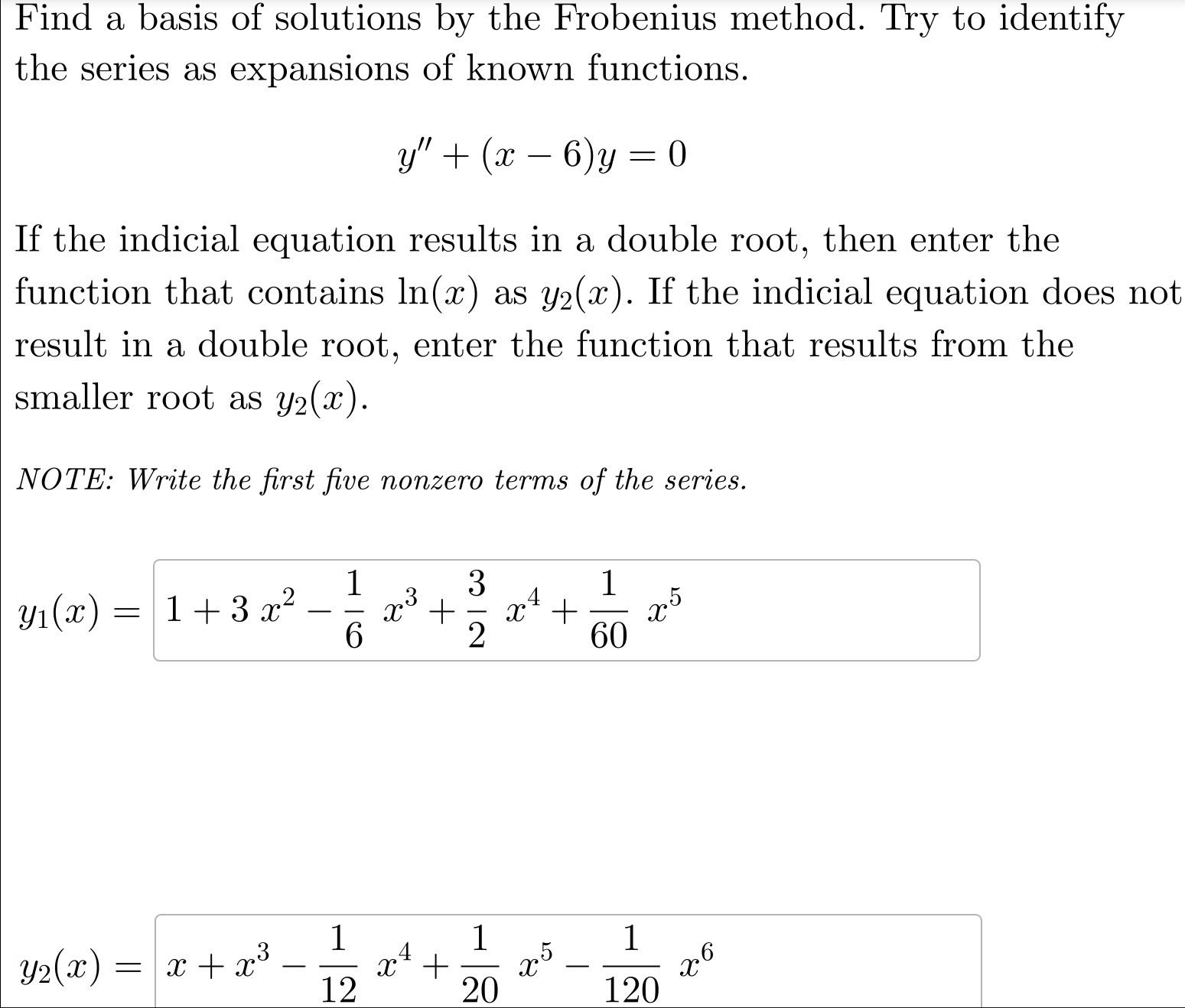 Solved Find a basis of ﻿solutions by ﻿the Frobenius method. | Chegg.com