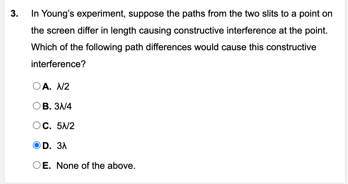 Solved In ﻿Young's experiment, suppose the paths from the | Chegg.com