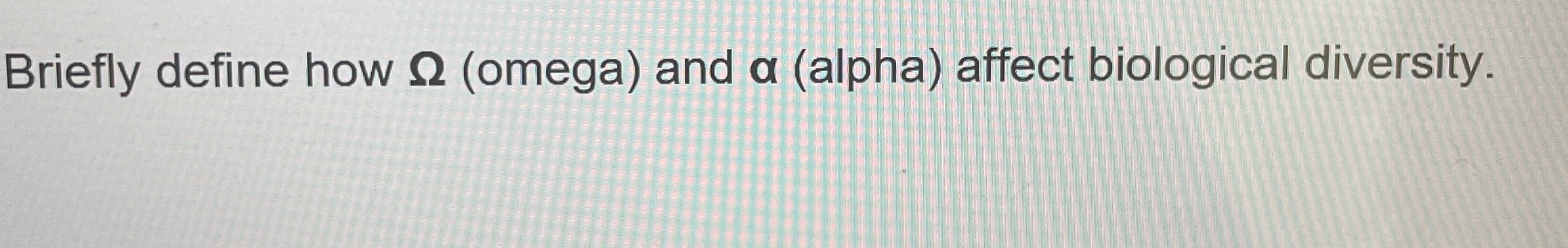 Solved Briefly define how Ω (omega) ﻿and α (alpha) ﻿affect | Chegg.com