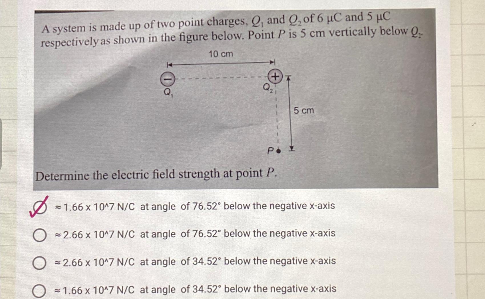 Solved A system is made up of two point charges, Q1 ﻿and Q2 | Chegg.com