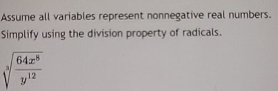 Solved Assume all variables represent nonnegative real | Chegg.com