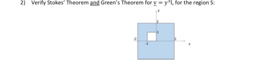 Solved 2) Verify Stokes' Theorem and Green's Theorem for v = | Chegg.com