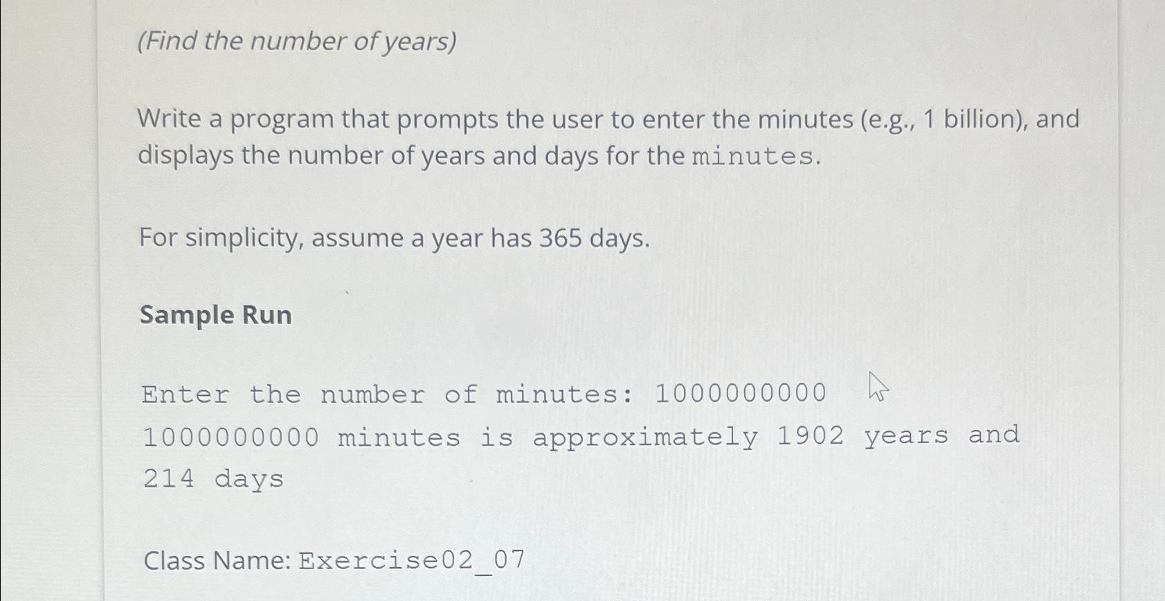 Solved (Find the number of years)Write a program that | Chegg.com
