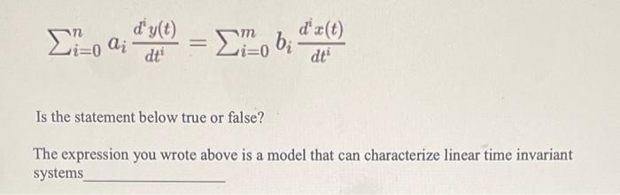 Solved -In the expression below i is an integer, ai and bi | Chegg.com