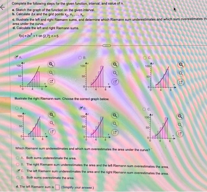 Solved Complete the following steps for the given function, | Chegg.com