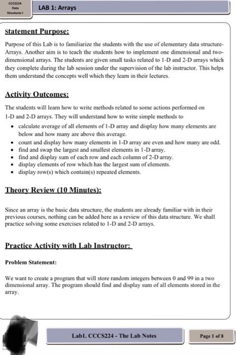 Solved statement Purpose: Purpose of this Lab is to | Chegg.com
