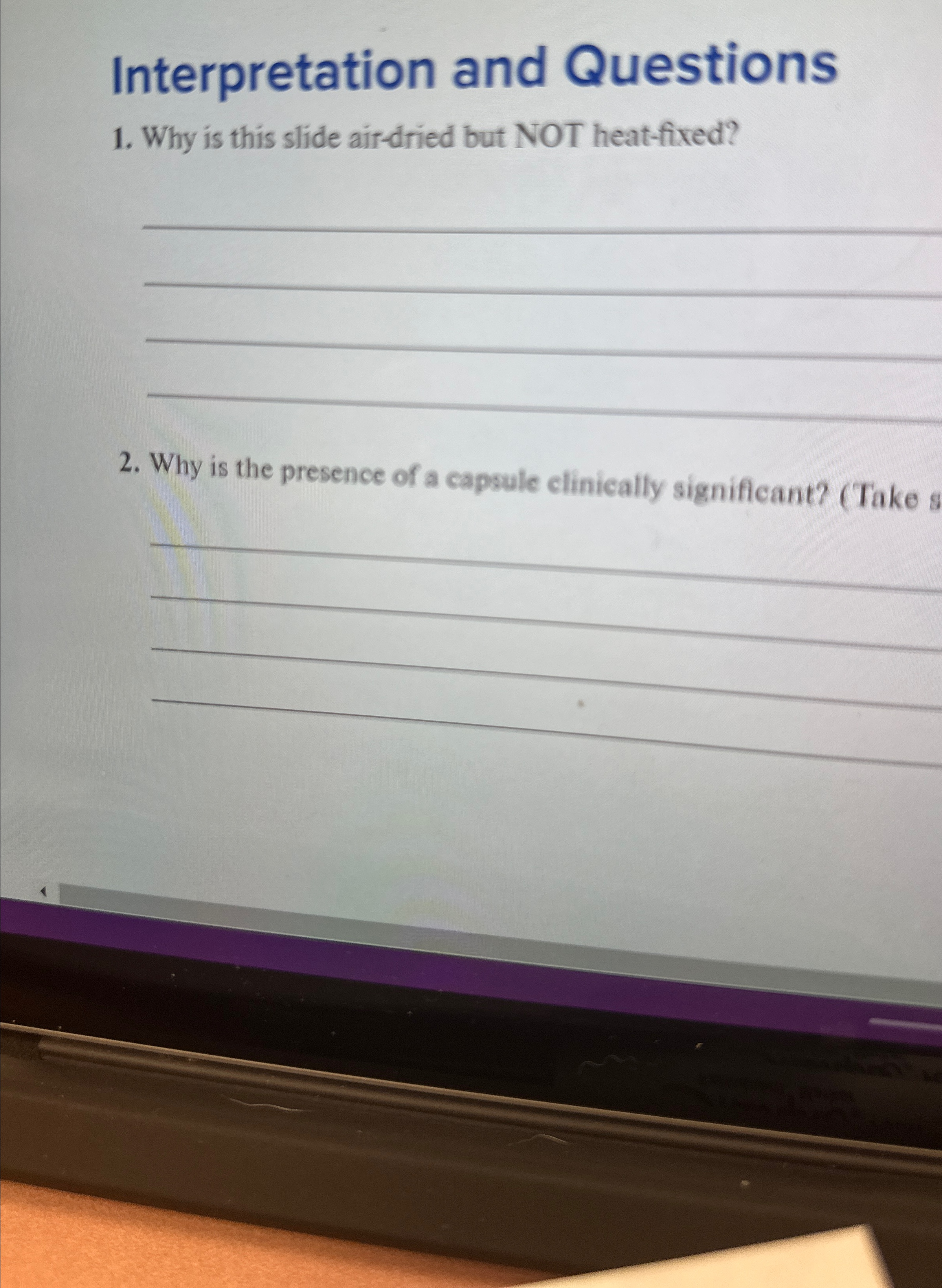 Solved Interpretation and QuestionsWhy is this slide | Chegg.com