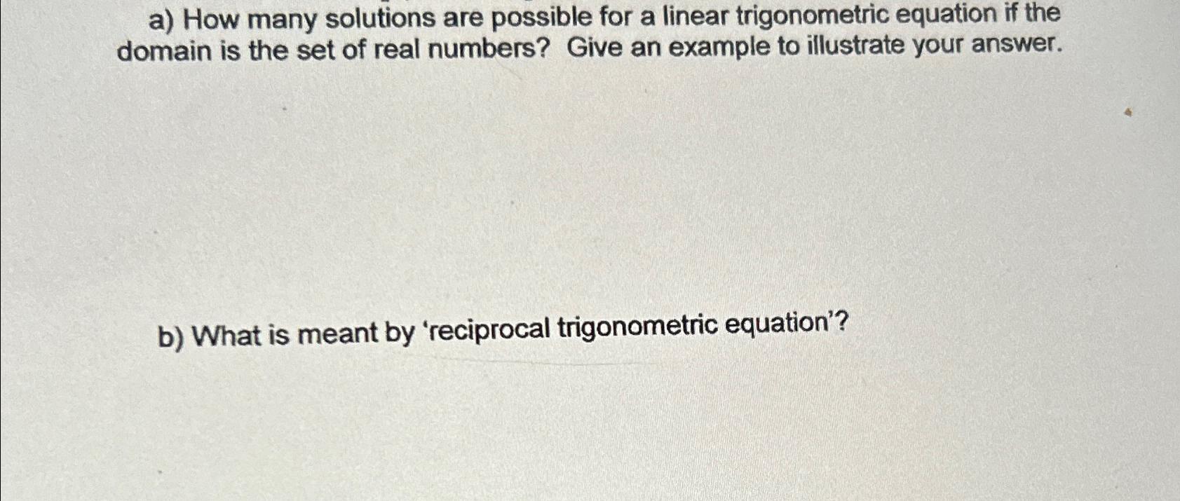 Solved A ﻿how Many Solutions Are Possible For A Linear