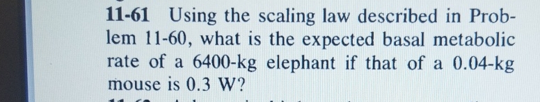 Solved 11-61 ﻿Using the scaling law described in Problem | Chegg.com