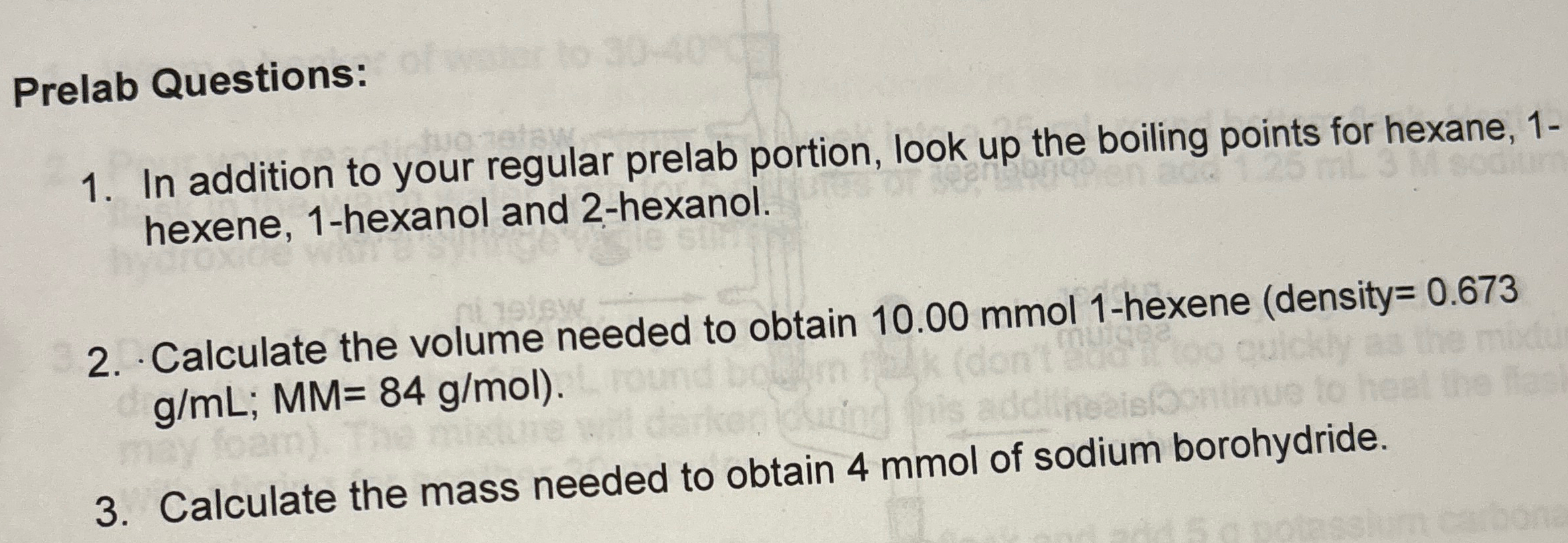 Solved Prelab Questions:In addition to your regular prelab | Chegg.com Solved Prelab Questions:In addition to your regular prelab | Chegg.com