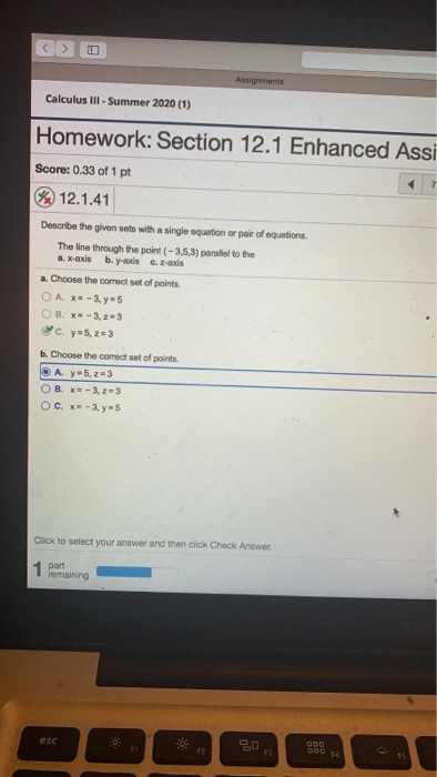 Solved Assignments Calculus III - Summer 2020 (1) Homework: | Chegg.com