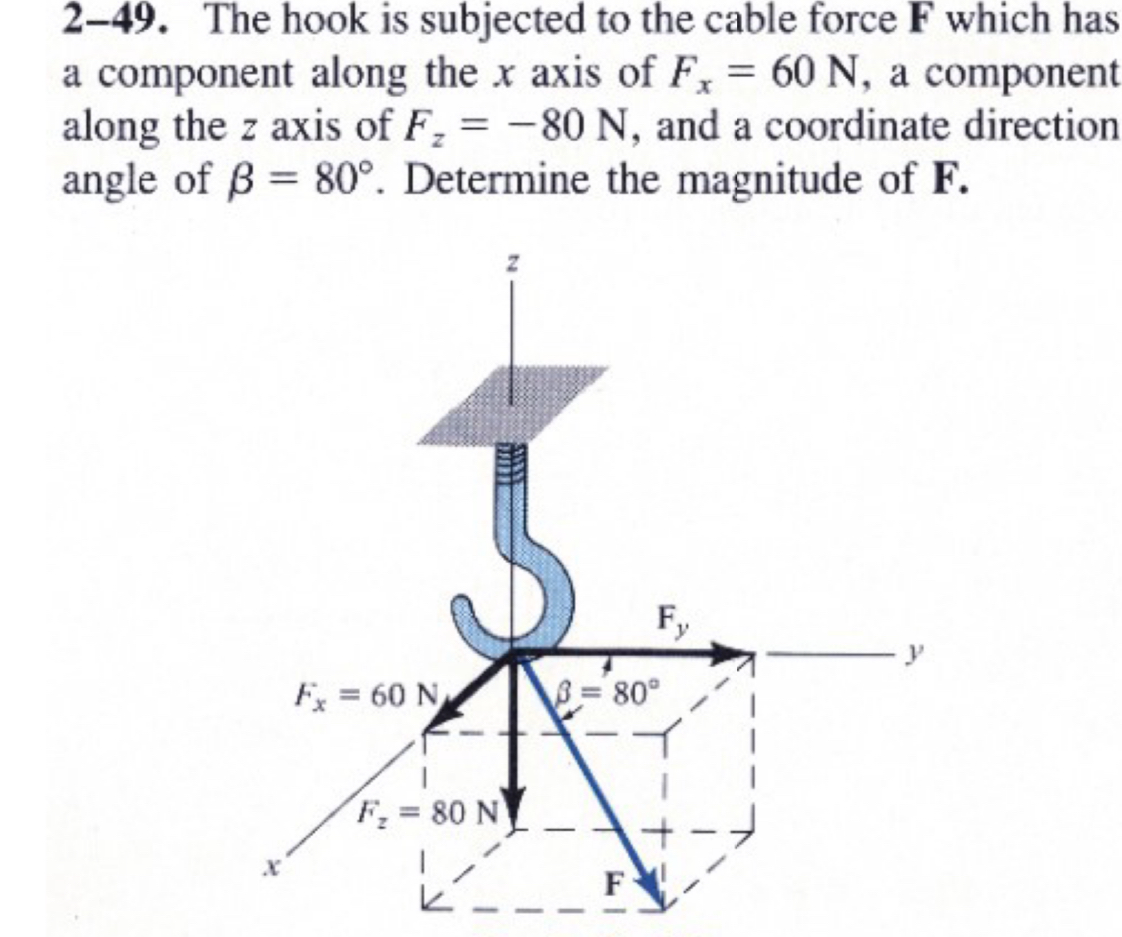 Solved 2-49. ﻿The hook is subjected to the cable force F | Chegg.com