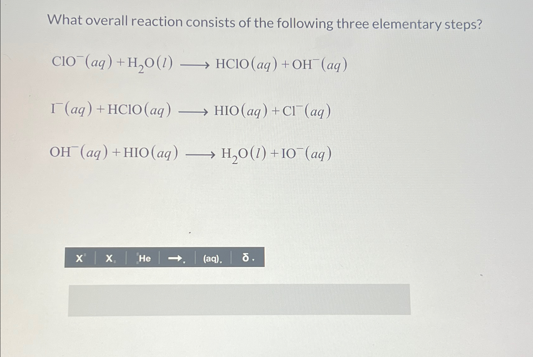 What overall reaction consists of the following three | Chegg.com