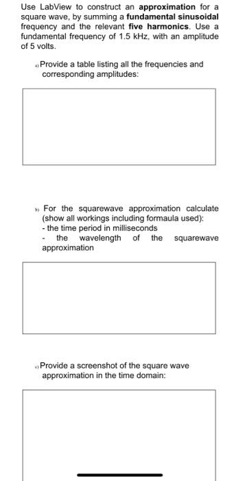 Use LabView to construct an approximation for a | Chegg.com
