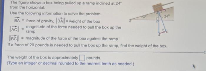 Solved The figure shows a box being pulled up a ramp | Chegg.com