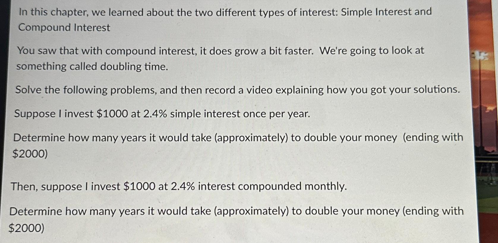 Solved In this chapter, we learned about the two different | Chegg.com