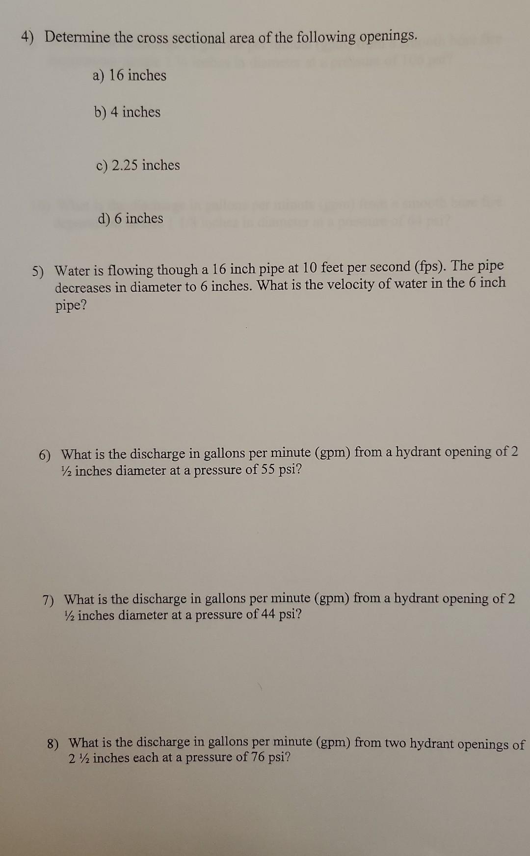 Solved 4) Determine the cross sectional area of the | Chegg.com