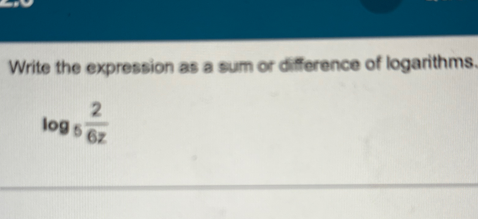 Solved Write the expression as a sum or difference of | Chegg.com