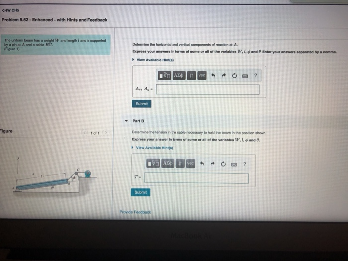 Solved (HW CH5 Problem 5.52 - Enhanced - with Hints and | Chegg.com