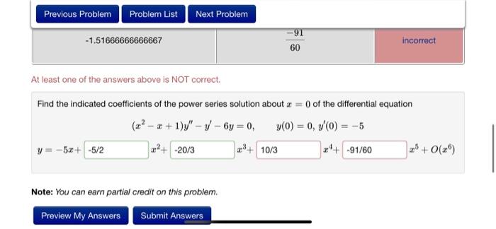 [solved] At Least One Of The Answers Above Is Not Correct