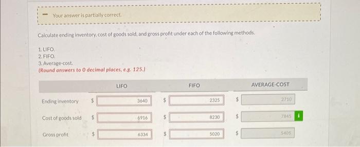 Solved Please calculate ending inventory, cost of goods | Chegg.com