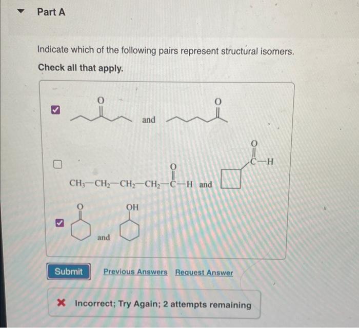 Solved Indicate which of the following pairs represent | Chegg.com