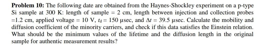 Solved Problem 10: The following date are obtained from the | Chegg.com