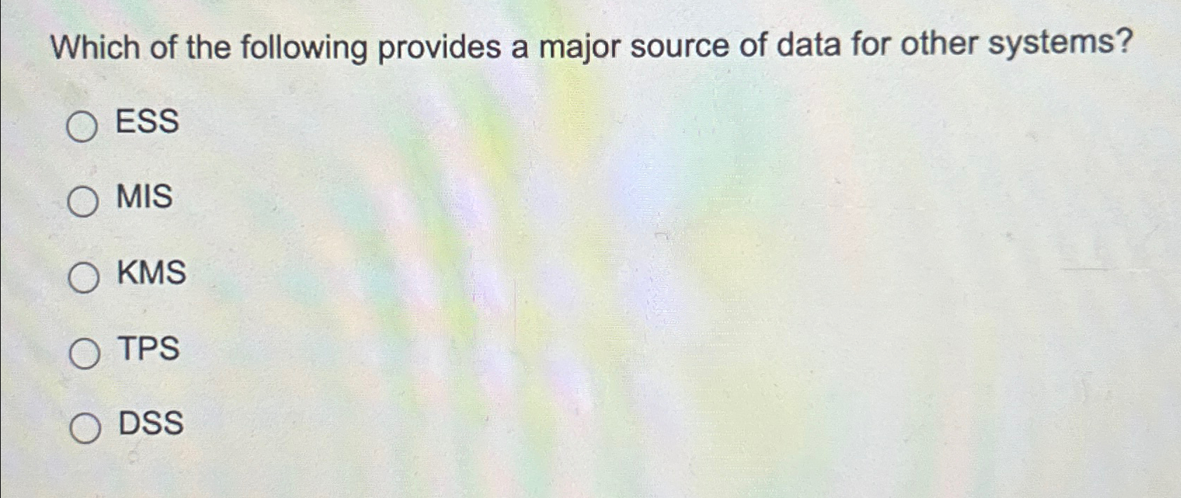 Solved Which of the following provides a major source of | Chegg.com