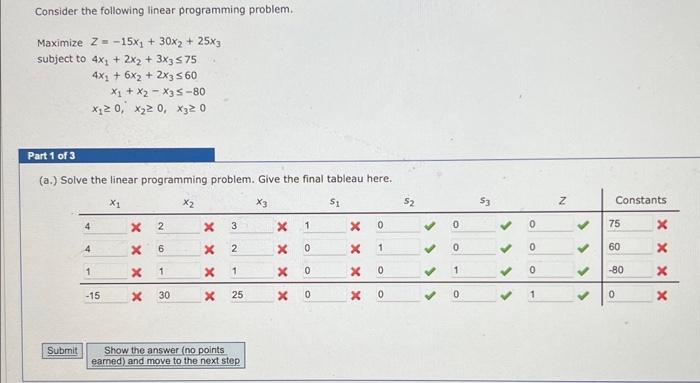 a) solve the linear programming problemb) how many | Chegg.com