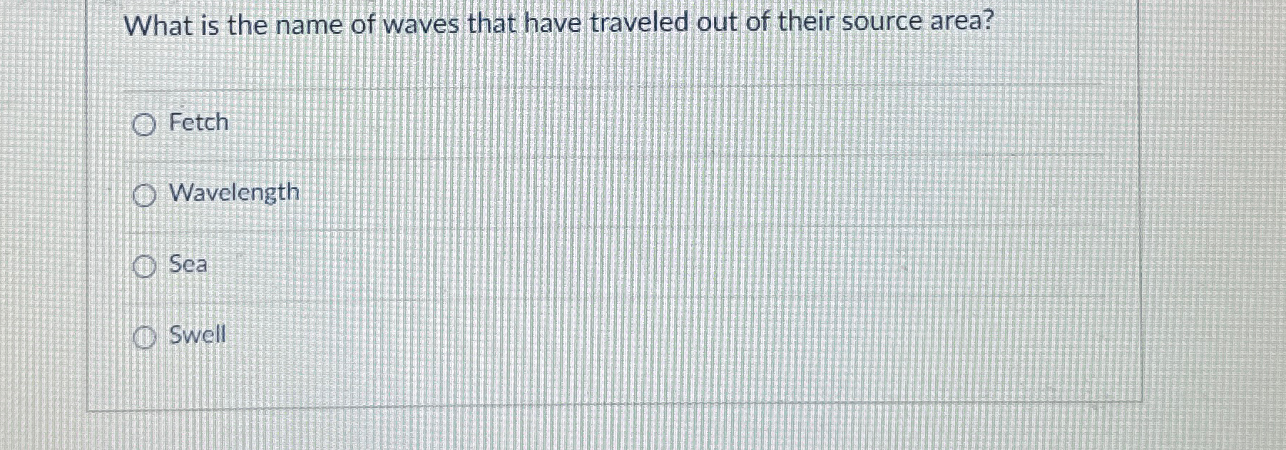 Solved What is the name of waves that have traveled out of | Chegg.com