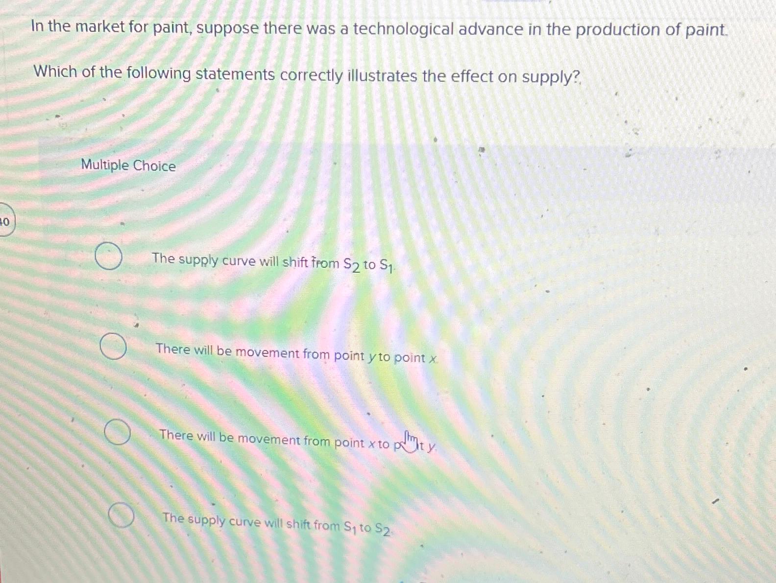 Solved In the market for paint, suppose there was a | Chegg.com