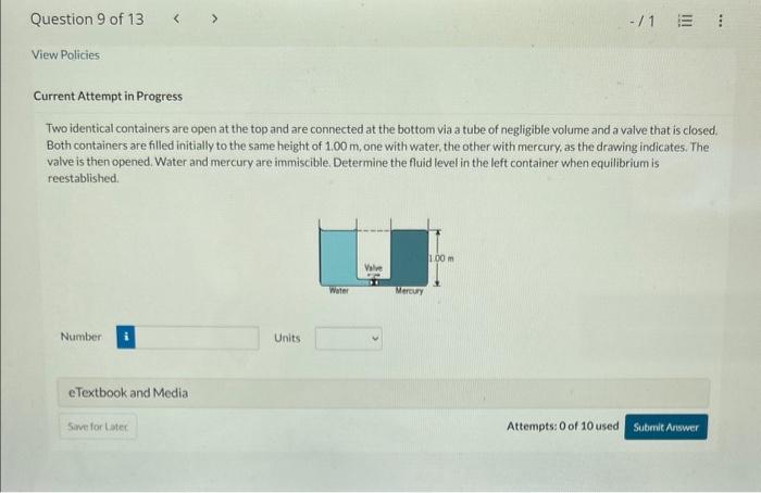 Solved Current Attempt in Progress Two identical containers | Chegg.com