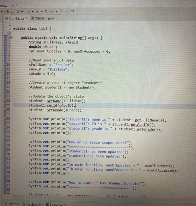 Solved CSE 110 - Lab 8 Lab Topics • Variable Scopes • Object | Chegg.com