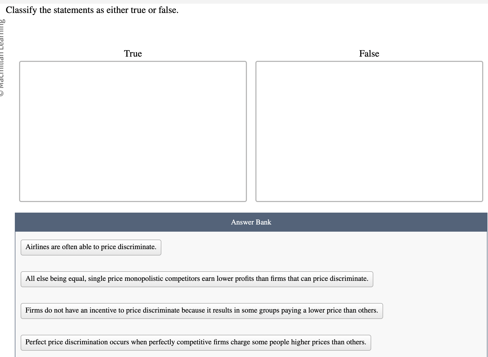 Solved Classify the statements as either true or | Chegg.com