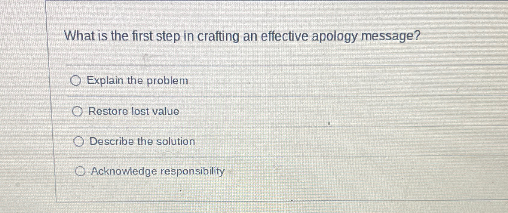 Solved What is the first step in crafting an effective | Chegg.com