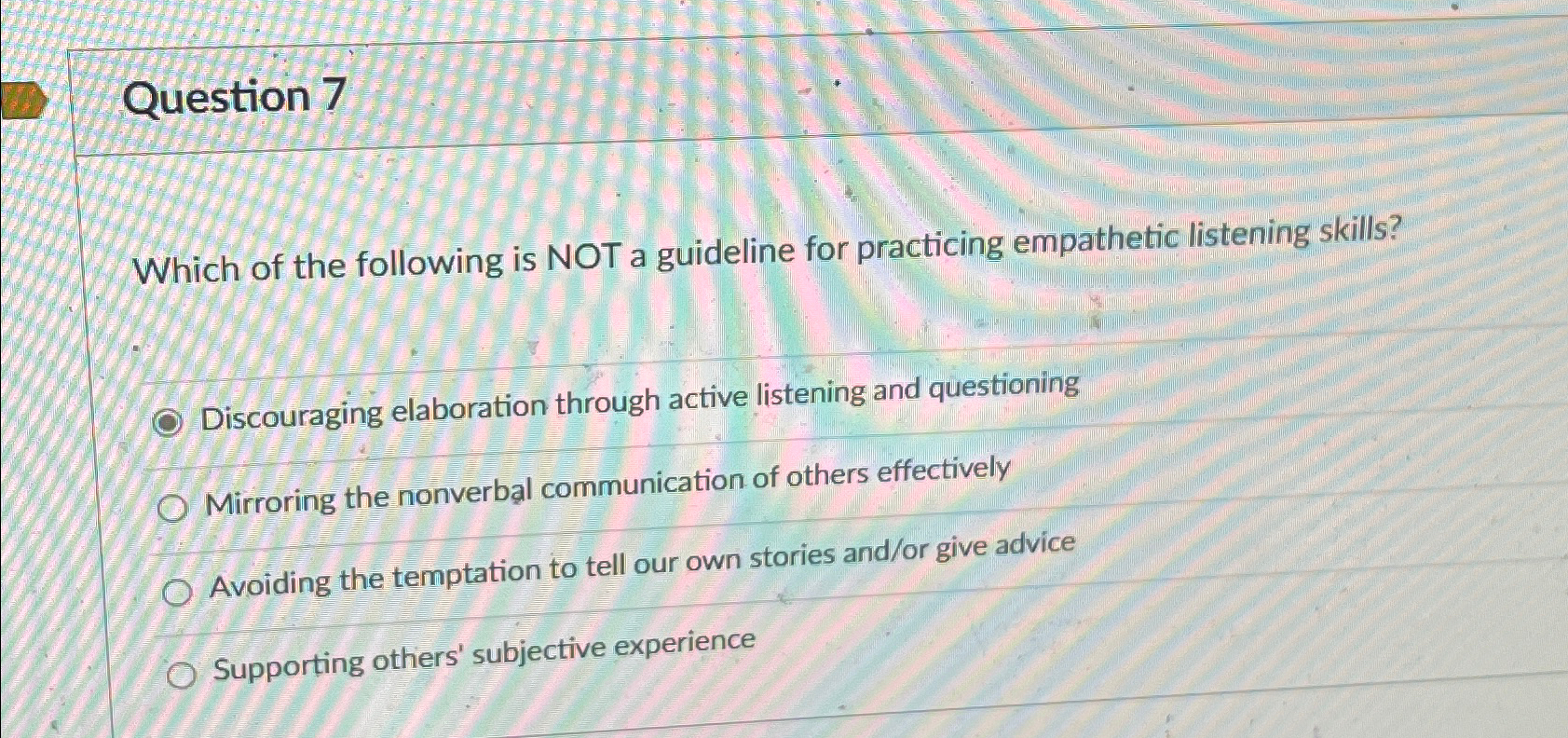 Solved Question 7Which of the following is NOT a guideline | Chegg.com