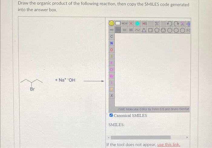 Solved Draw the organic product of the following reaction, | Chegg.com