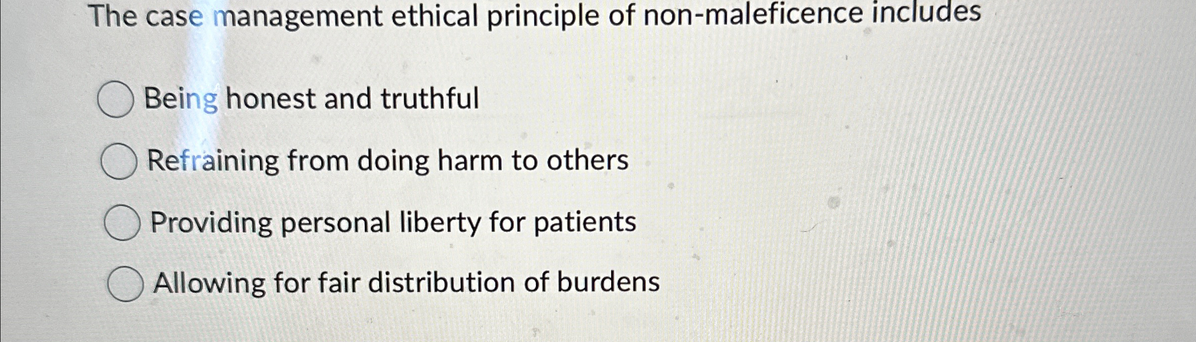Solved The case management ethical principle of | Chegg.com
