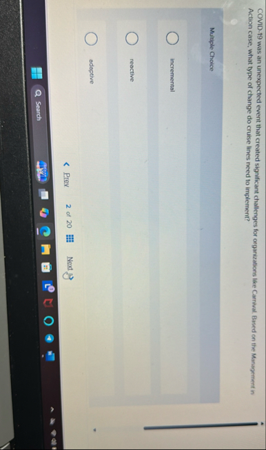 Solved COVID-19 ﻿was an unexpected event that created | Chegg.com